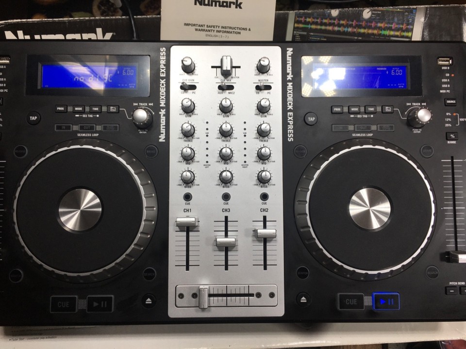 Numark Mixdeck Express DJ Mixer Controller Dual CD & USB Playback BOX ...