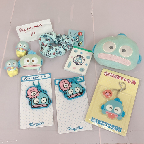 Sanrio Hangyodon Goods Set Memo Pad Pass Case Acrylic Keychain Half ...