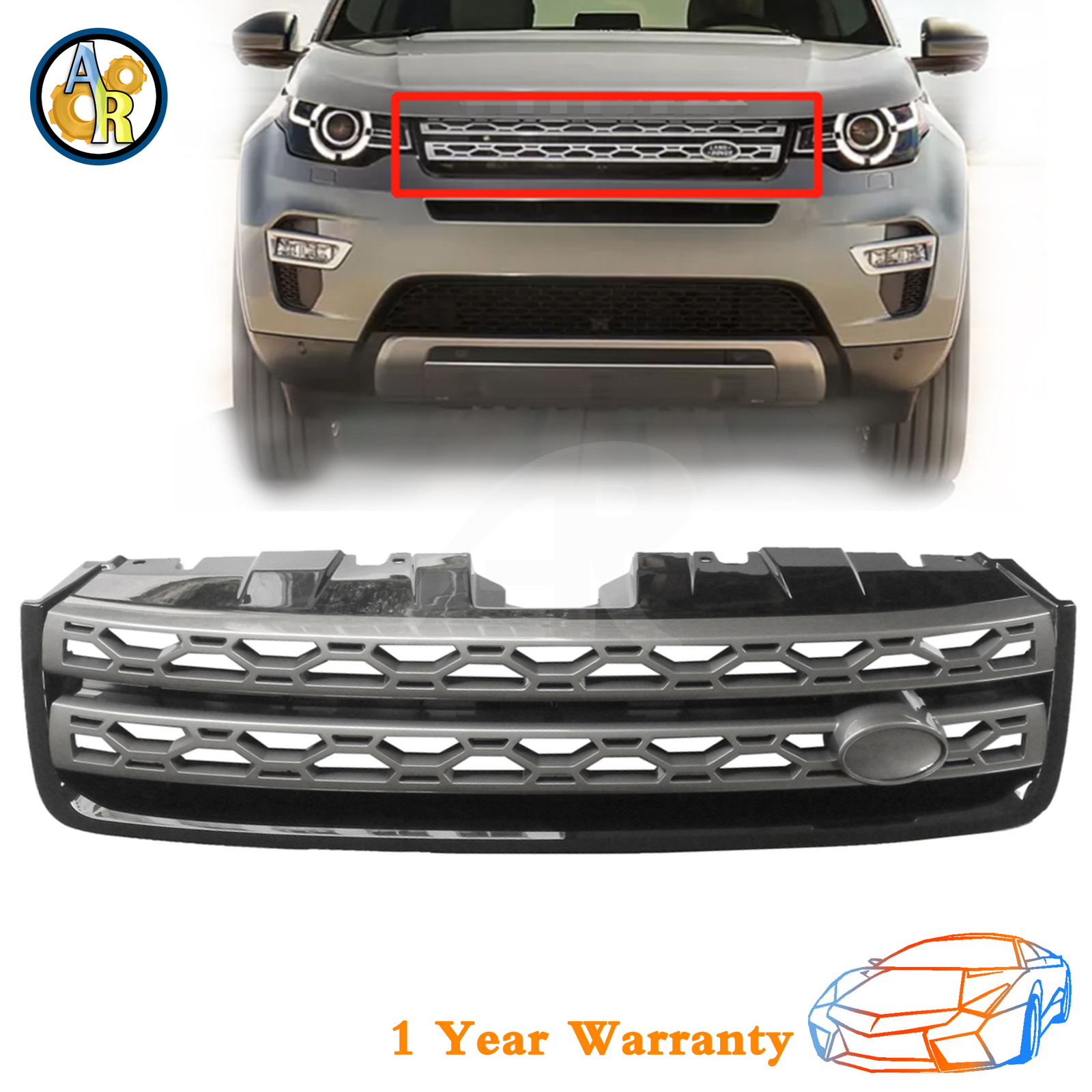 Front Center Grille Grill For 2015-2017 Land Rover Discovery Sport ...