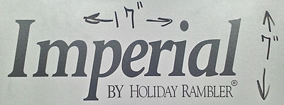 IMPERIAL HOLIDAY RAMBLER RV MOTORHOME CAMPER LOGO DECAL SILVER/GRAY ...