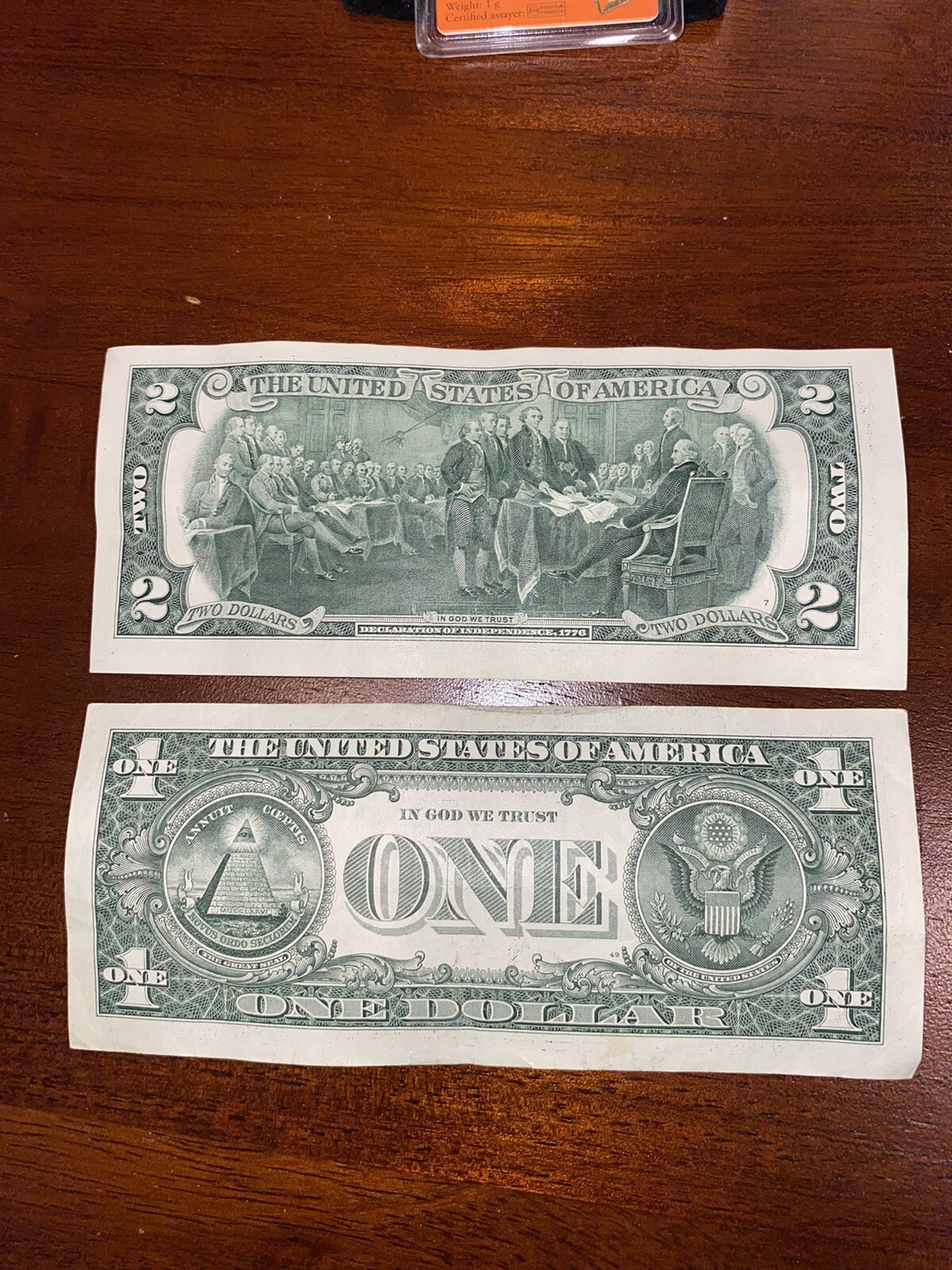 2 Star Notes: Error $2 And $1 Dollar Bills USD with Rare Miscut and ...