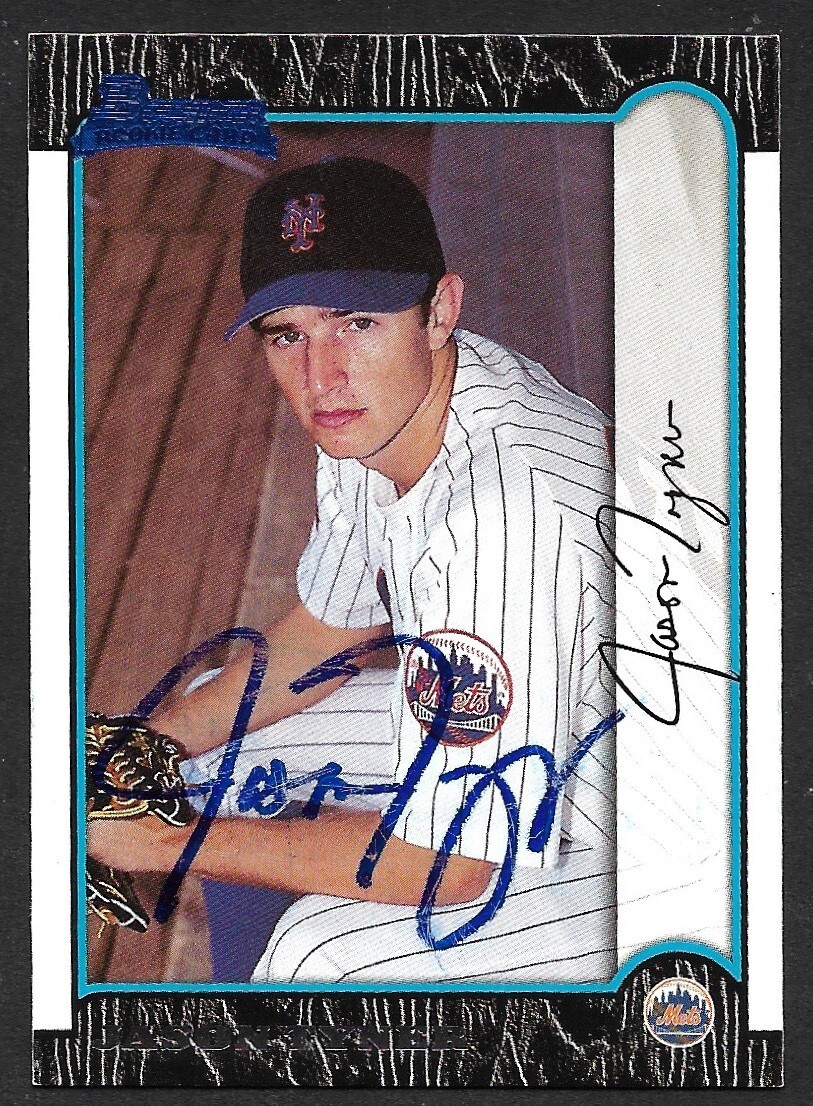 1999 BOWMAN #134 Jason Tyner ROOKIE NEW YORK METS SIGNED AUTOGRAPH AUTO ...