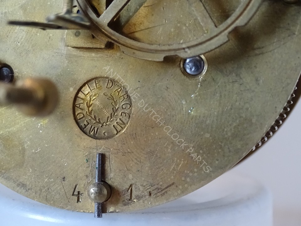 ANTIQUE FRENCH MARKED CLOCKWORK FOR MANTEL CLOCK PENDULUM LENGTH 12 CM ...