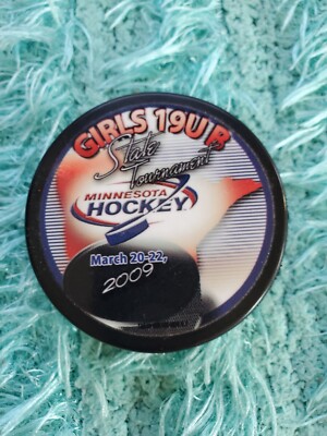 Official Minnesota Hockey 2009 State Tournament Puck Girls 19UB | eBay