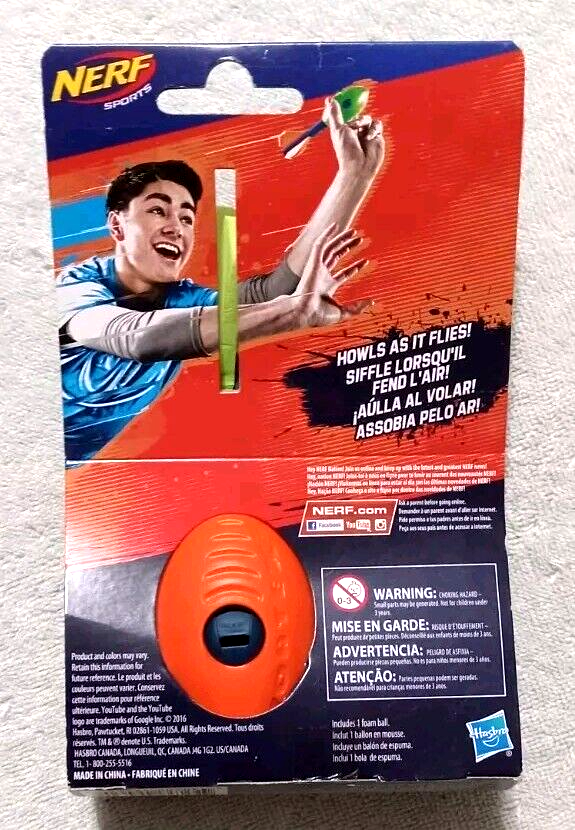 Hasbro NERF Sports Pocket Vortex Howler Tailed Football ~ Howls As It ...