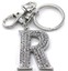 Clear Name Alphabet Initial Letter A-Z Car Keychain Key Ring Wedding ...
