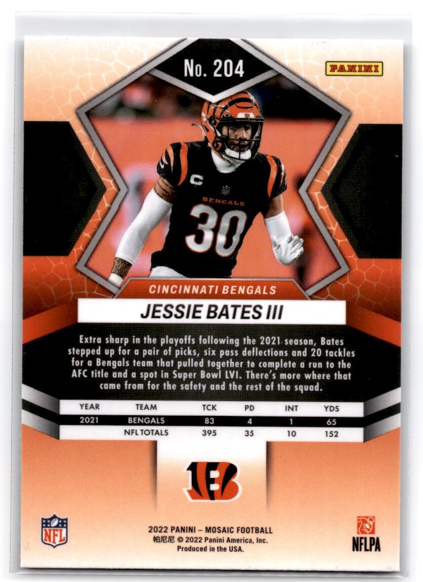 2022 Panini Mosaic Jessie Bates III Cincinnati Bengals #204 | eBay
