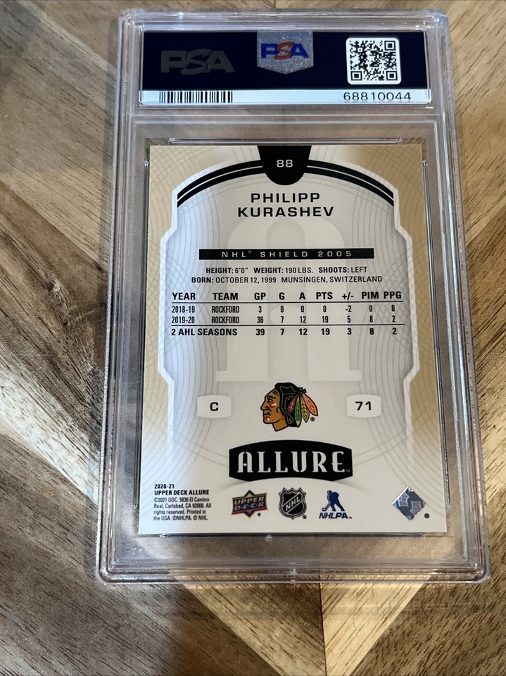 2020-21 Allure Philipp Kurashev NHL Shield 2005 Parallel Rookie Card ...