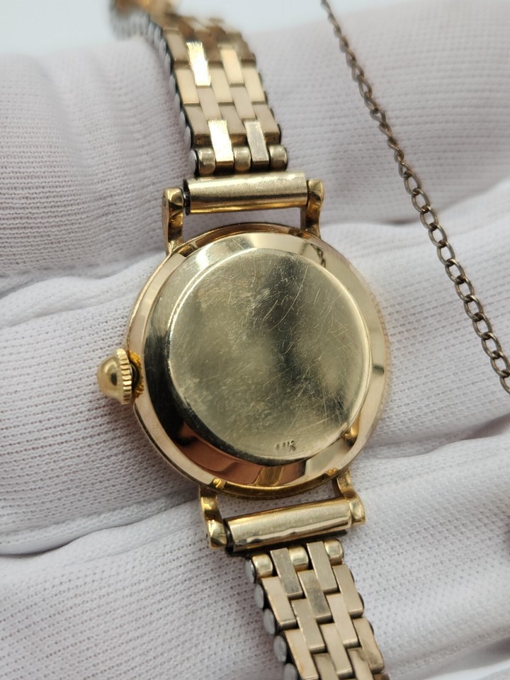 Movado 14k Solid Gold Case Mechanical Movement Ladies Vintage Swiss ...