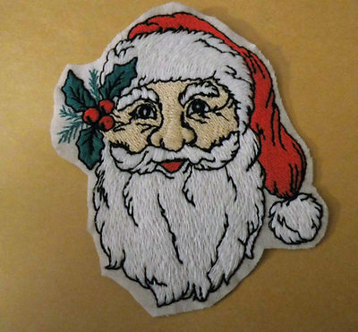Santa/Father Christmas sew on motif Knitting/Sewing/Crafts/card making ...