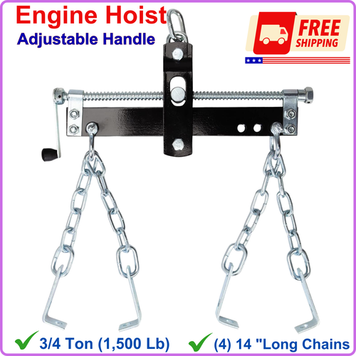 Engine Hoist Leveler, 3/4 Ton (1500 lb) Capacity, 3-Position Adjustable ...