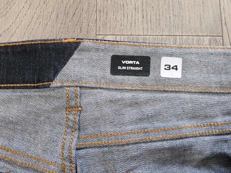 Volcom Vorta Jeans Mens 34/36 Blue Dark Wash Slim Straight Stretch ...