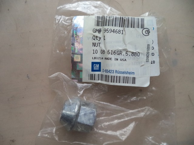 4x ORIGINAL GM Opel Radmuttern Radmutter M12 5 19mm GM Nr. 9594681 ...