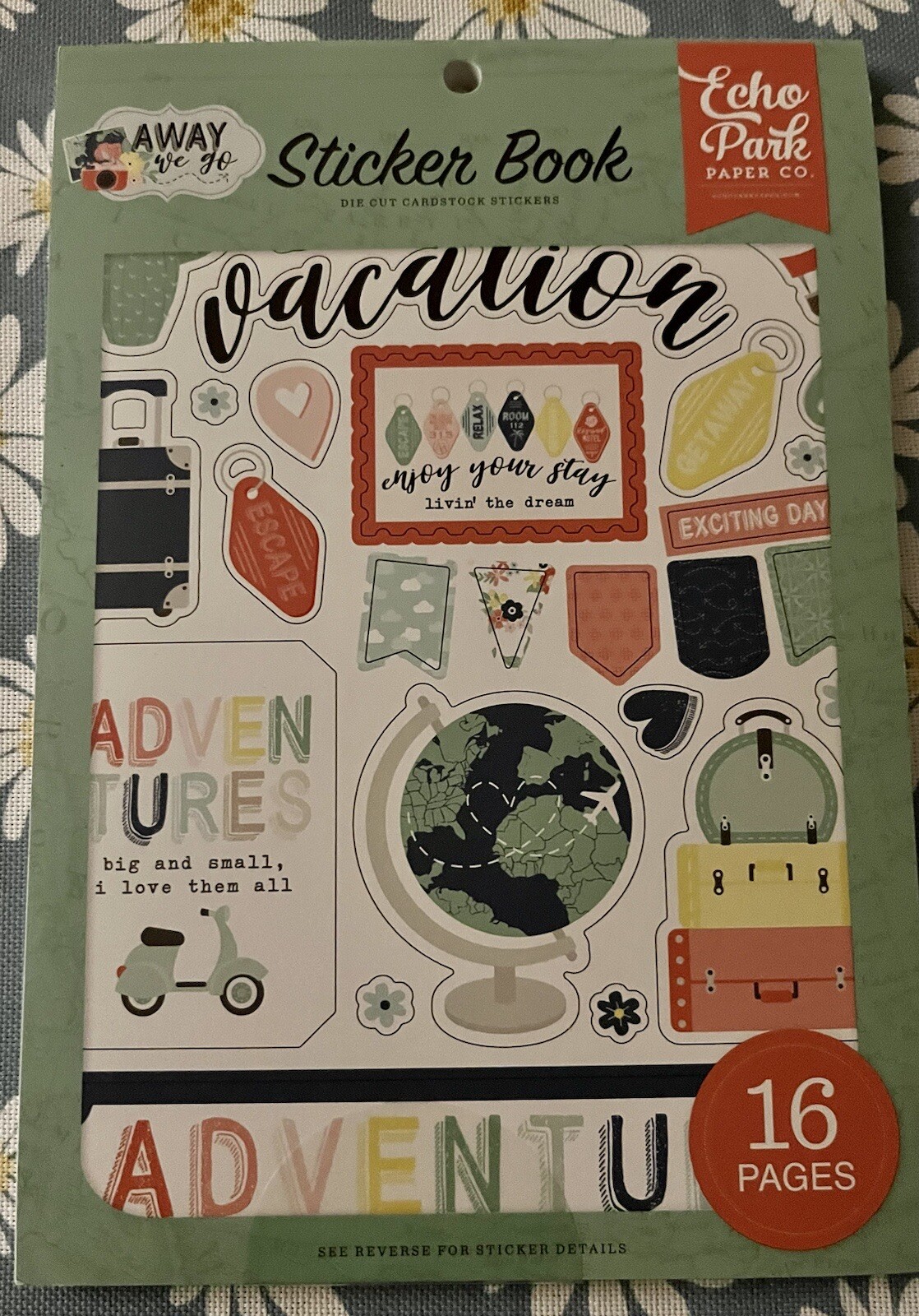 Echo Park AWAY WE GO Sticker Book 16 Pages Travel | eBay