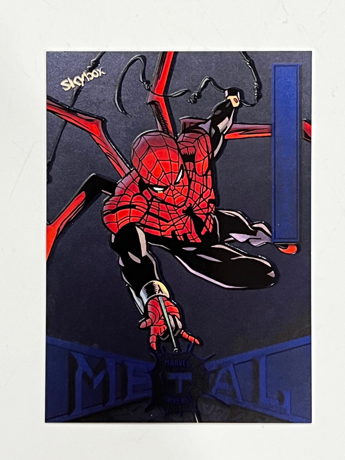 2022 Marvel Metal Spider-Man Achievement Man Blue Neon 088 #88 SUPERIOR ...