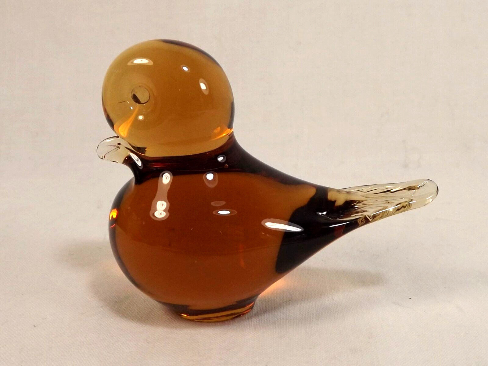 Amber Glass Bird Made in Sweden Sticker Collectible Figurine | eBay
