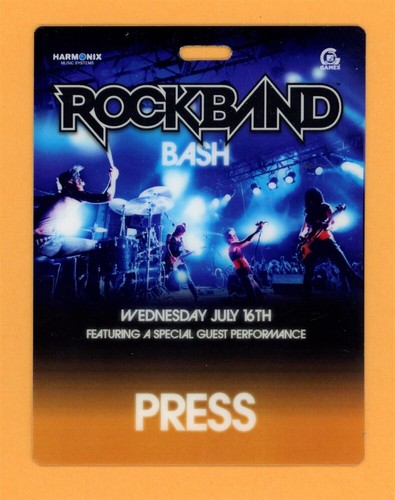 Rock Bash PRESS Backstage Laminated Pass - TRL VMA MTV | eBay