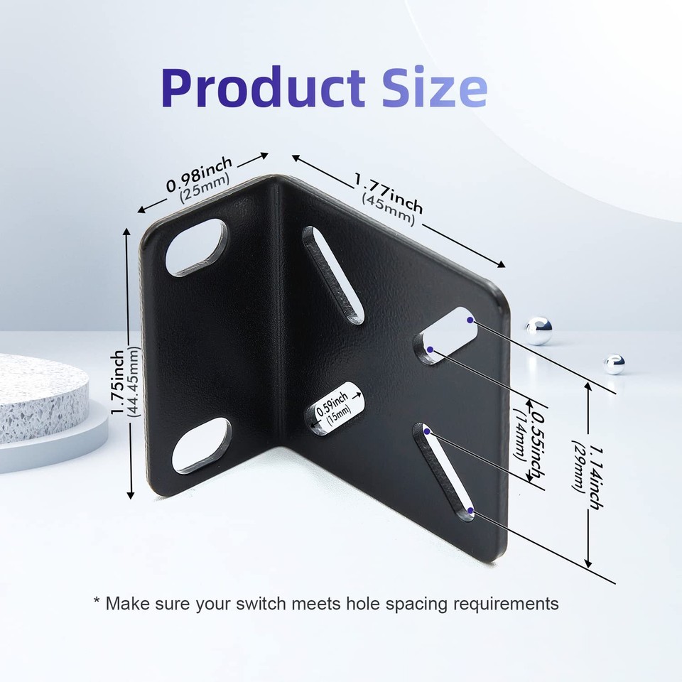 PhyinLan Rack Mount Kit Universal 1U Rack Ears with Adjustable Holes ...