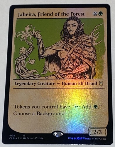 Jaheira, Friend of the Forest Showcase Foil - Battle for Baldur's Gate ...