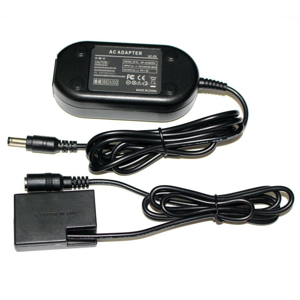AC Power Adapter For Canon EOS Kiss X8i X9 X9i X10 X10i Digital SLR ...