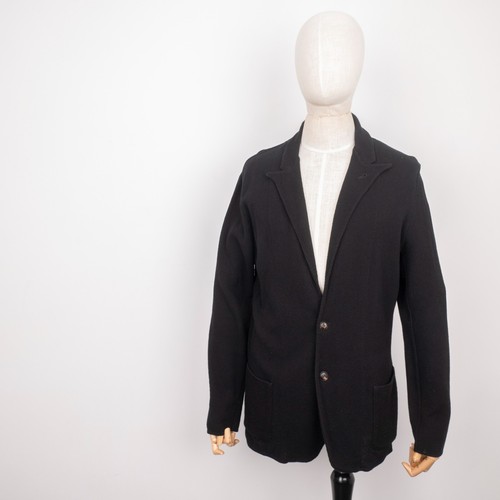 LARDINI Men's Pure Cotton Two Buttons Single Breasted Knited Black Blazer Size L | eBay