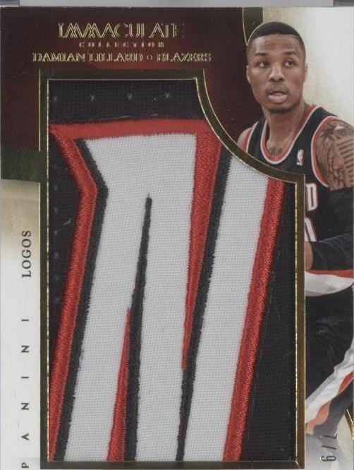 2013-14 Panini Immaculate Collection - Team Logos Damian Lillard #85 /9 ...