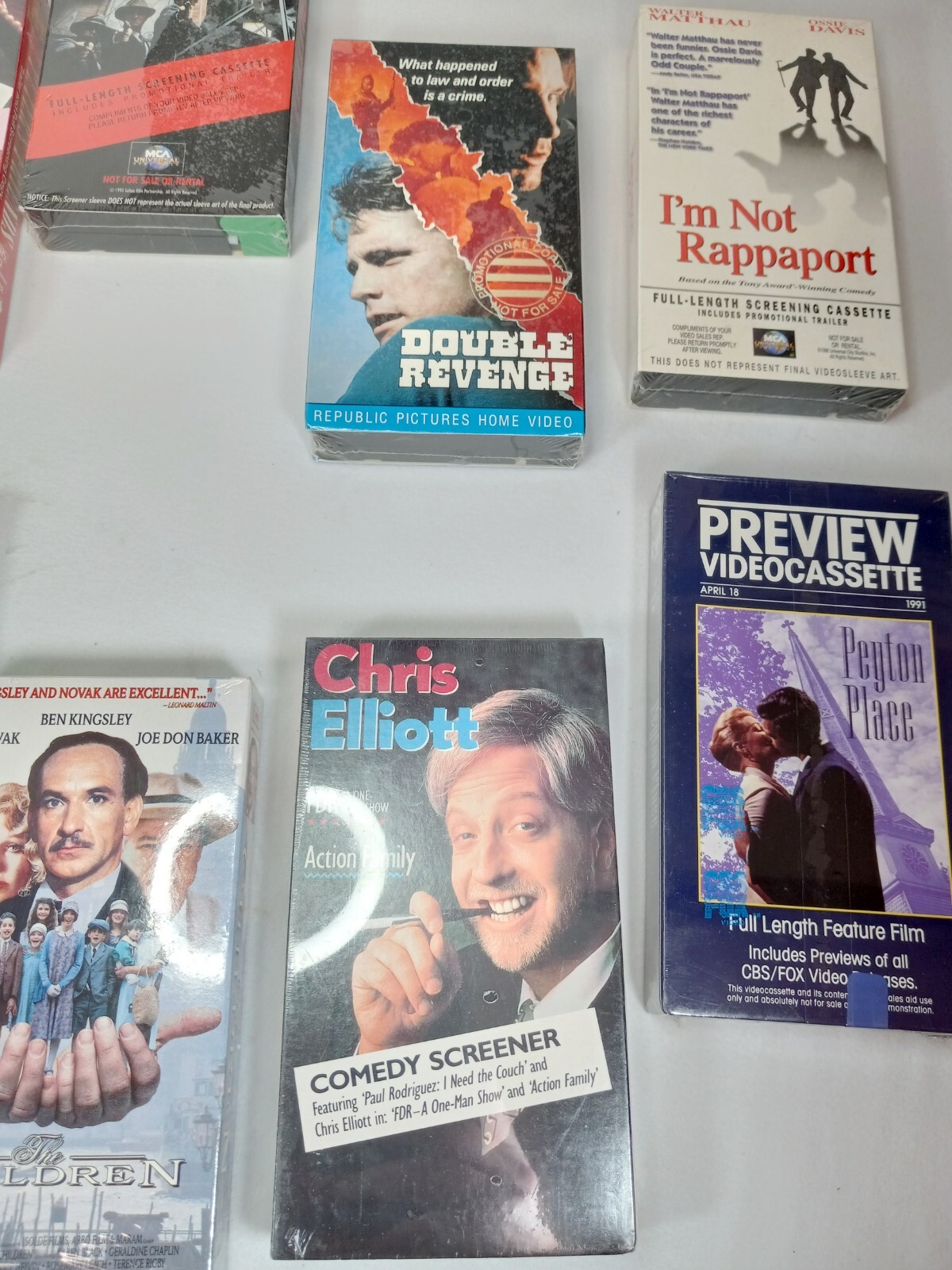 Huge Lot Of 25 Sealed Rare Screener Promo Titles VHS Cassettes Some w ...