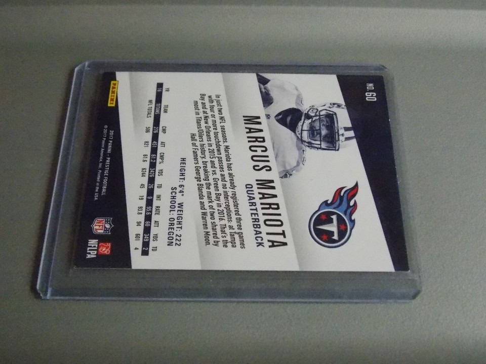 2017 Panini Prestige Marcus Mariota #60 Tennessee Titans | eBay