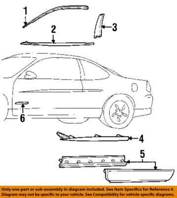 GM OEM 97-03 Grand Prix Front Door Exterior Trim-Body Side Mldg ...