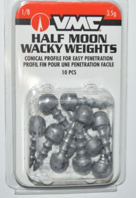 vmc half moon wacky weights 1/8oz bass neko weights 10 per pack | eBay