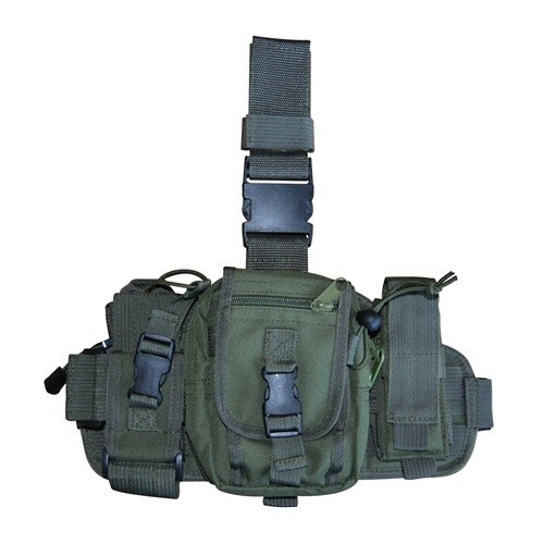 OD Green Tactical Utility Leg Rig Padded Radio Mag Pouch Drop Leg ...