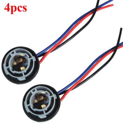 4pcs 1157 2057 2357 7528 Turn Signal Light Socket Wire Harness Adapter ...