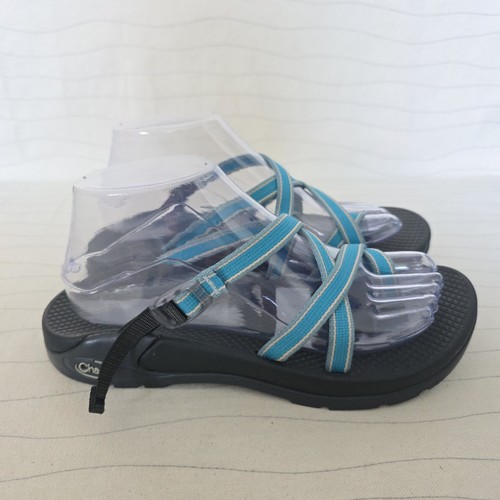 Chaco Womens Zong Sporty Slip On Blue Strappy Toe Loop Slide Sandals ...