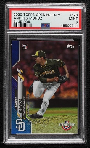 2020 Topps Opening Day Edition Blue Foil /2020 Andres Munoz PSA 9 MINT ...