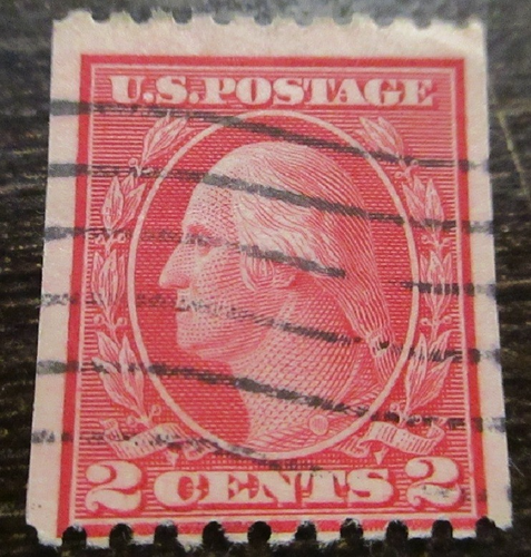 US Stamp; Scott #449, #442? Genuine Coil Type USED Washington Franklin ...