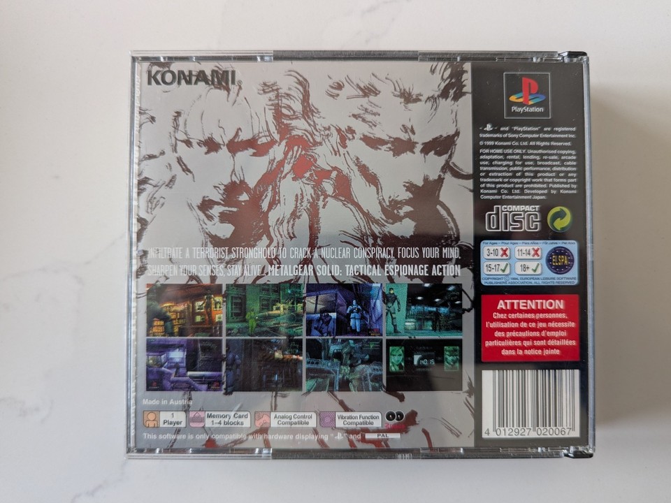 METAL GEAR SOLID PlayStation 1 PS1 Cased Game w/ Manual & SILENT HILL ...