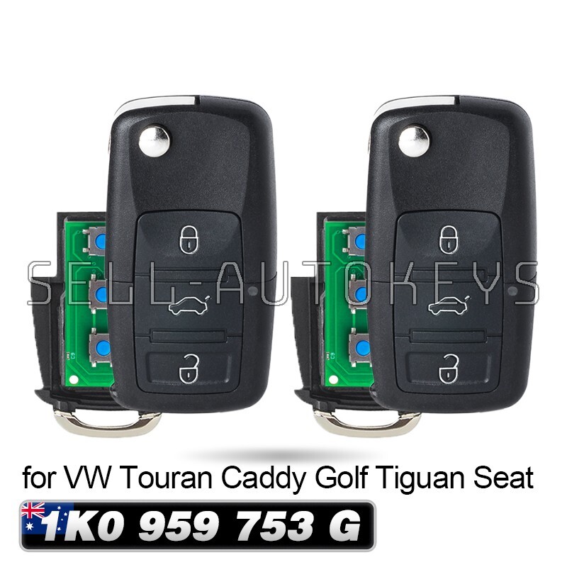 2x 1K0 959 753 G for VW Volkswagen Tiguan 2008 2009 10 2011 2011 Remote ...