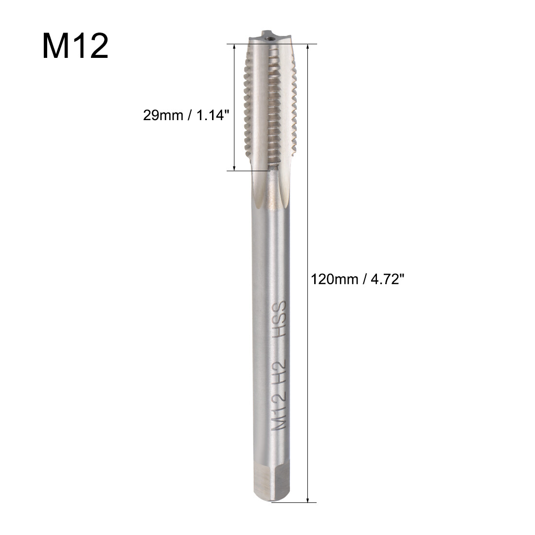 Thread Tap Uxcell M8 X 1.25 Metric - 120mm Extra Long Titanium Coated ...