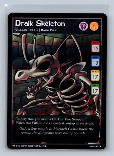 Neopets TCG - Draik Skeleton 41/140 - UR FOIL - Battle for Meridell ...