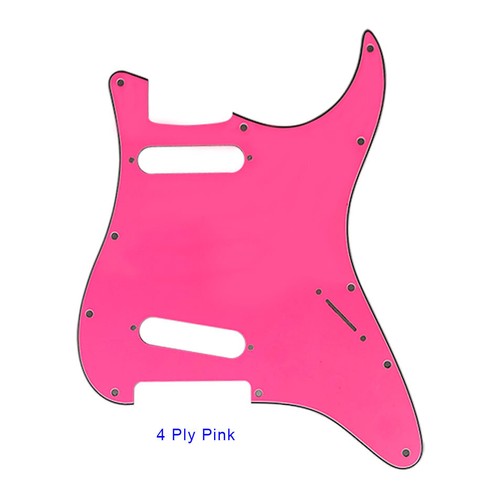 Custom For US Fender 11 Screw Standard SS Strat Guitar Pickguard, Pink ...