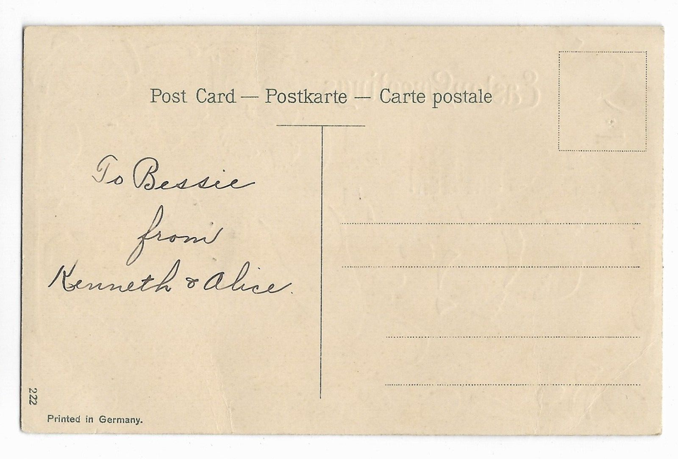 Easter Chicks w Fedora Hat & Red Eggs ~ Antique 222 Series Postcard ...