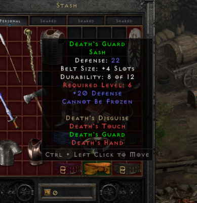 Death's Guard Sash / Diablo 2 Resurrected / PC / Non-Ladder Softcore | eBay