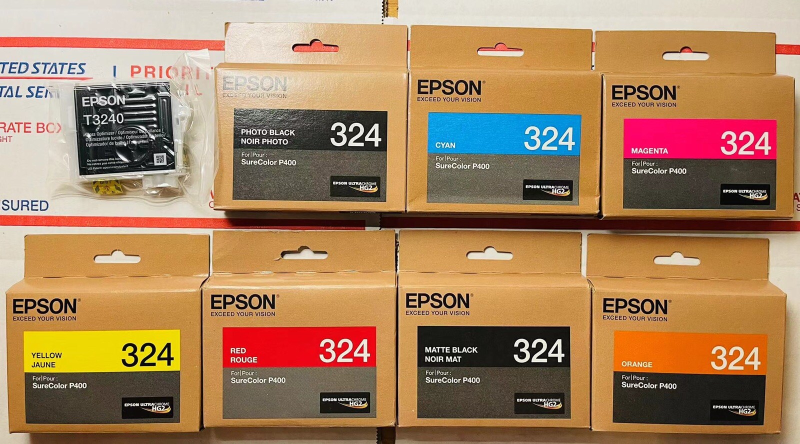 1 Set Genuine Epson 324 Ink Cartridges SureColor P400 Printer 2020-2022 ...