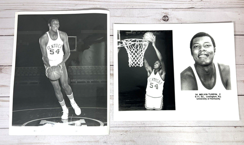 Kentucky Wildcats Basketball Melvin Turpin 1980's Black White Media ...