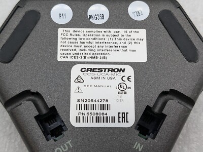 Crestron CCS-UCA-MIC Microphone Pod for Crestron Flex Tabletop System ...