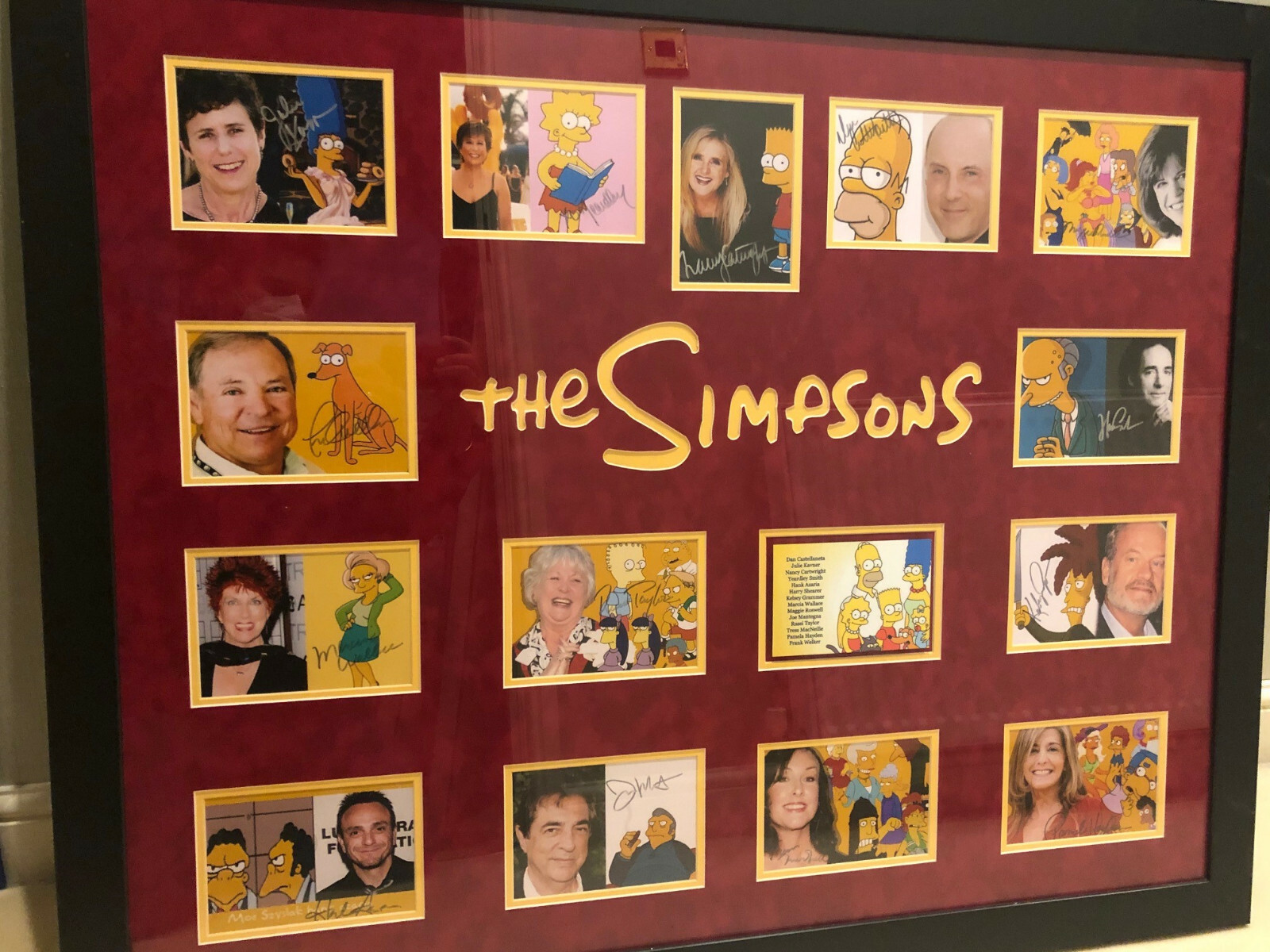 The Simpsons original hand signed framed montage full cast RARE | eBay