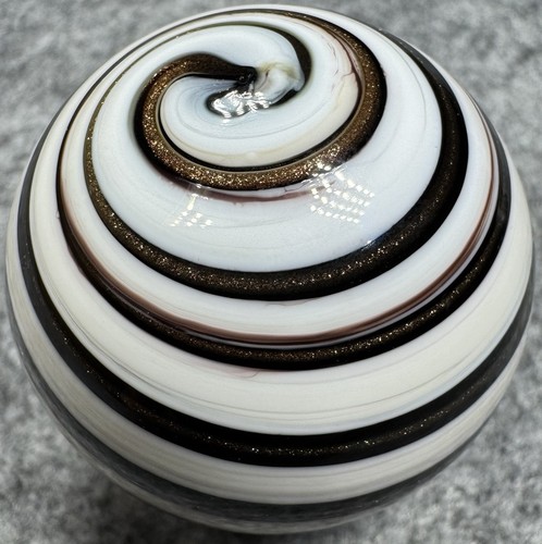 Handmade Marble Gold Lutz ( Zebra - Skunk Corkscrew ) 1 1/2 + Inches ...