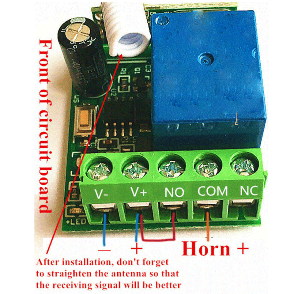 Wireless Horn Button Car Steering Wheel Horn Button Kit Switch 12V Auto ...