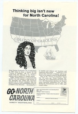 North Carolina Thinking Big Isnt New for North Carolina 300 Years Old ...