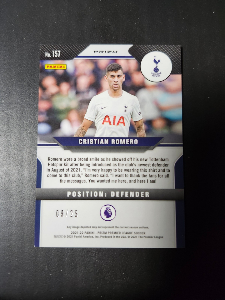 2021-22 Panini Prizm Premier League - Cristian Romero #157 Orange Prizm /25 | eBay